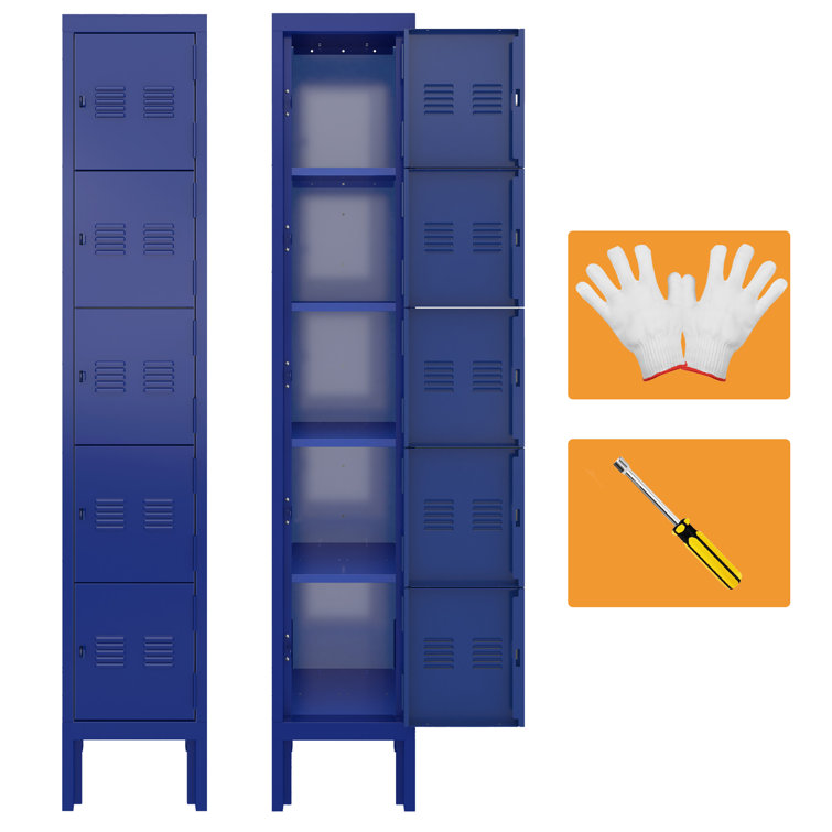 Kaer Locker,metal Locker Storage Cabinet, Storage Locker With 5 Door For Home, Lockers For ...